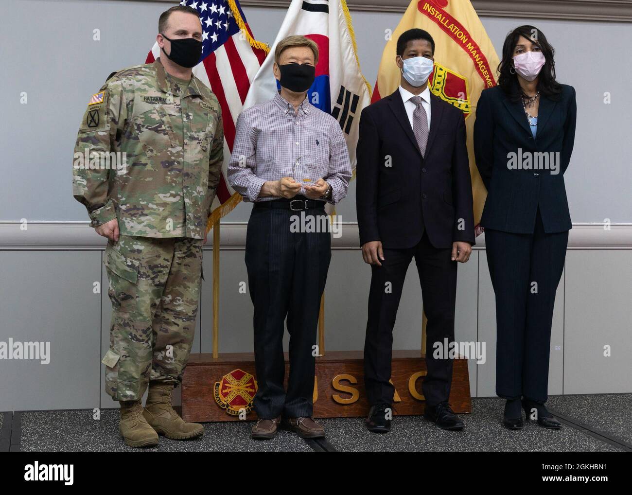 U.S. Army Ret. Command Sgt. Major Jae Park receives the Retiree ...