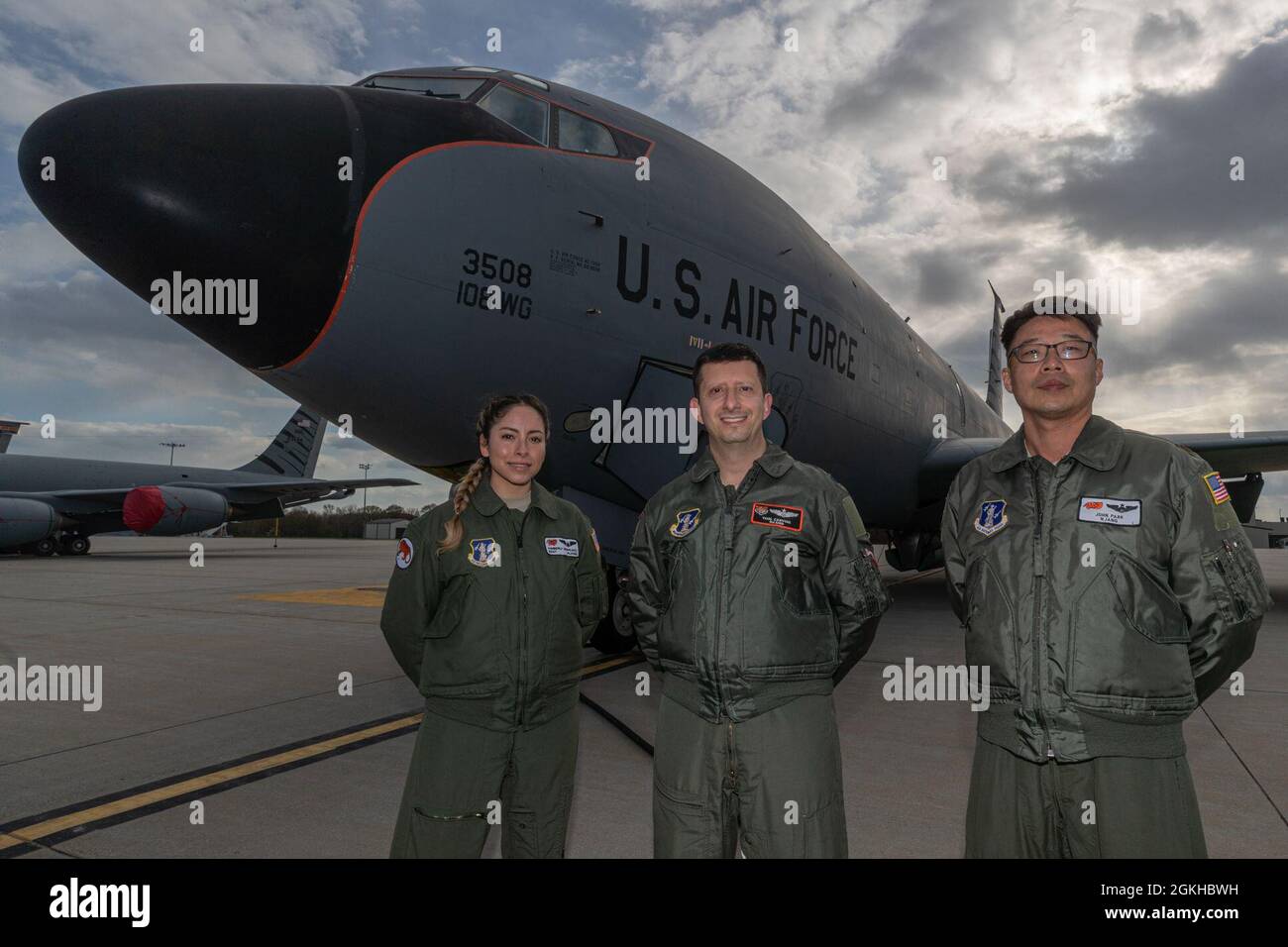 U.S. Air Force Staff Sgt. Kimberly Moncayo, left, Lt. Col. Tom Cervini ...