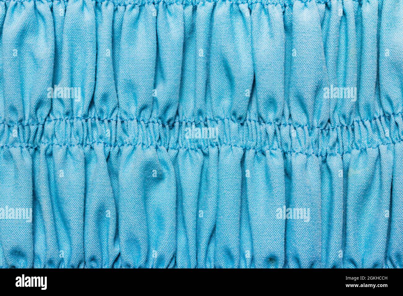 Texture backdrop photo of blue colored frill dress cloth fabric Stock ...