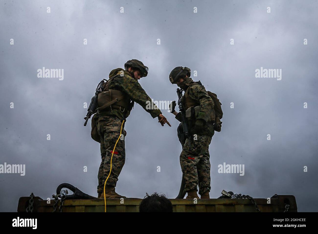 U.S. Marines with Landing Support Battalion, Combat Logistics Regiment ...