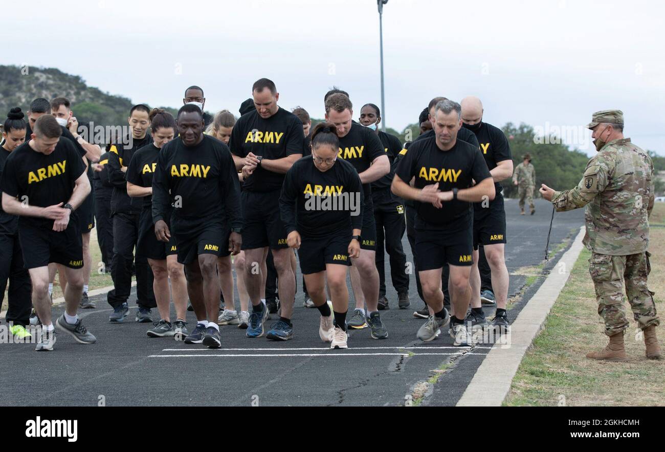 U.S. Army Soldiers begin their two-mile run during the Army Combat ...