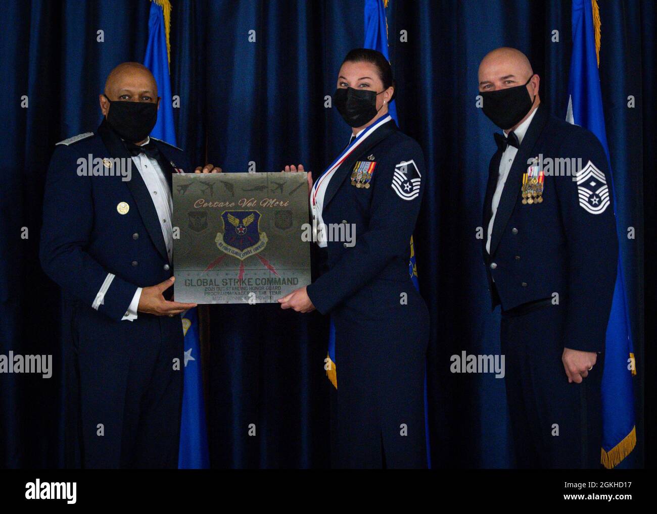 Lt. Gen. Anthony Cotton, left, Air Force Global Strike Command deputy ...