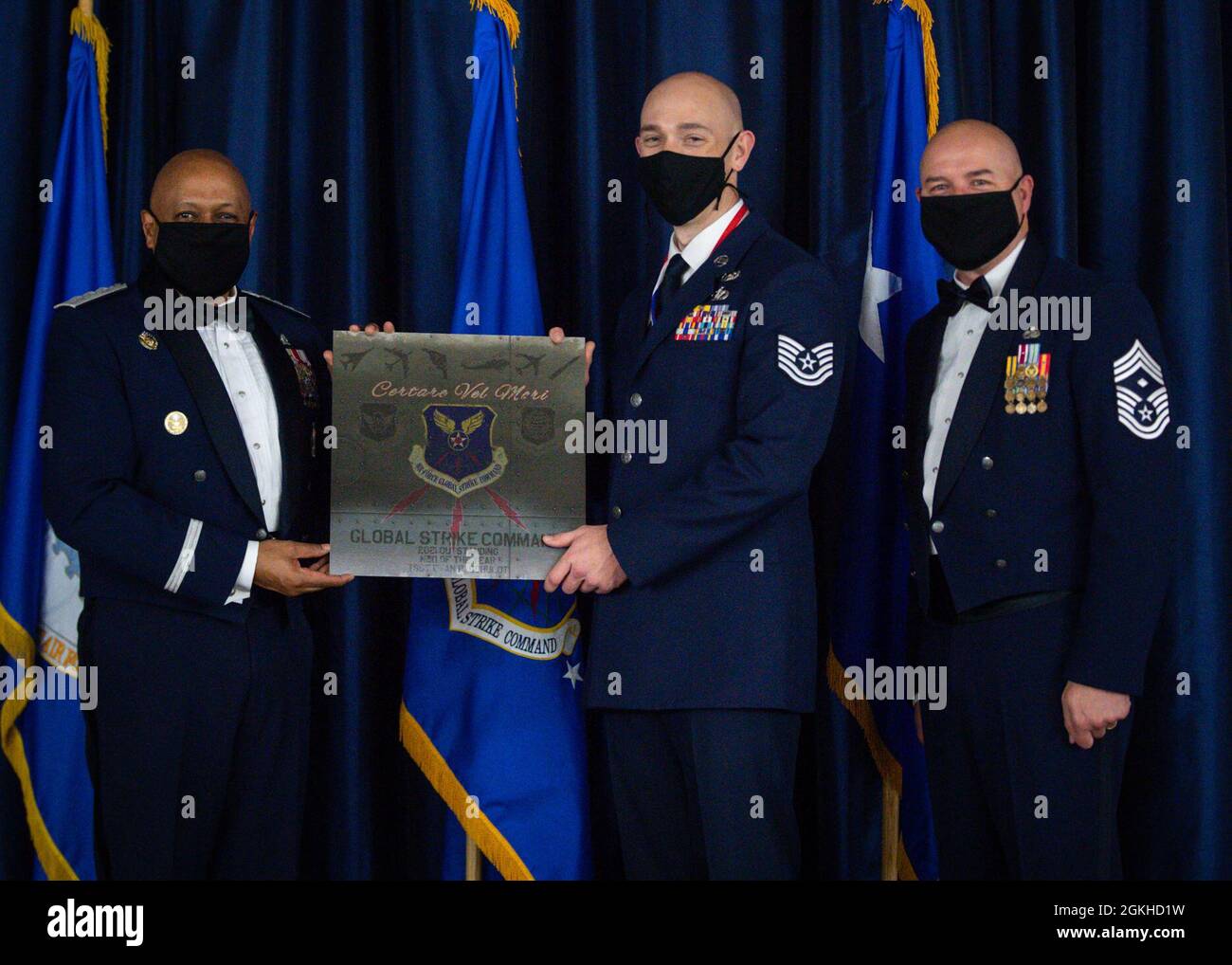 Lt. Gen. Anthony Cotton, left, Air Force Global Strike Command deputy ...