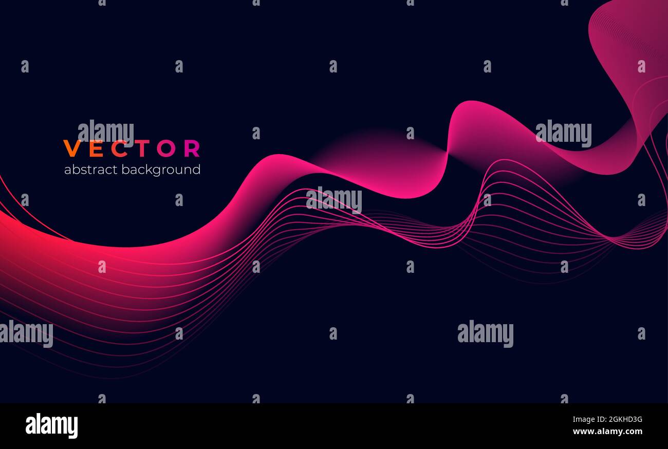 Vector abstract background with color abstract wave Stock Vector Image ...