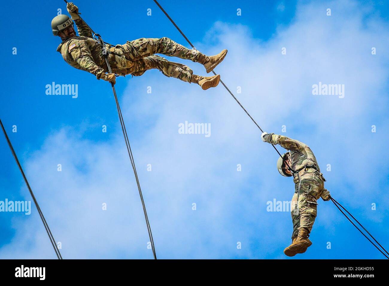Schofield Barracks, HI — Soldiers rappel from a UH-60 Black Hawk during ...