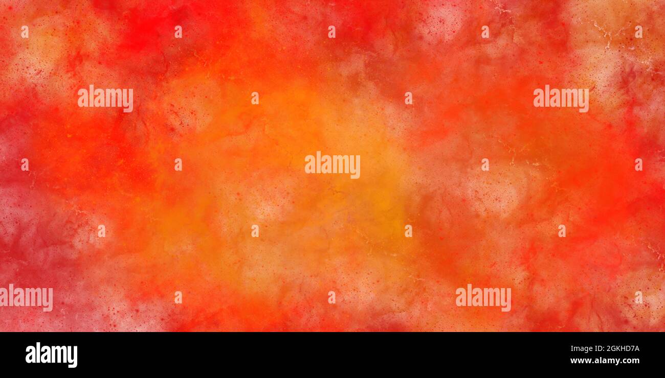 Palette of different shades of yellow and red color grunge wall texture ...