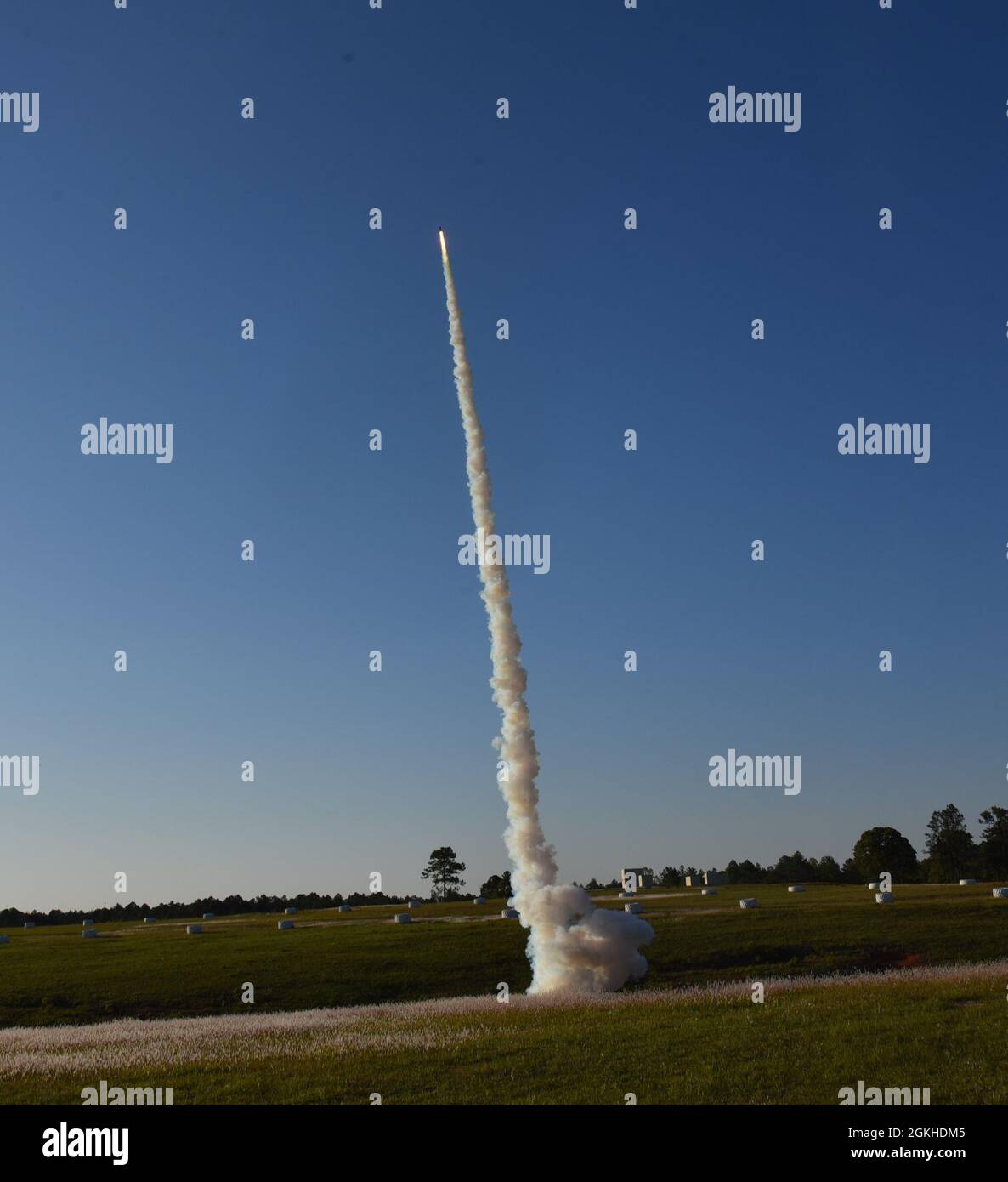A GTR-18A, commonly referred to as a Smokey Sam, is fired off by airmen ...