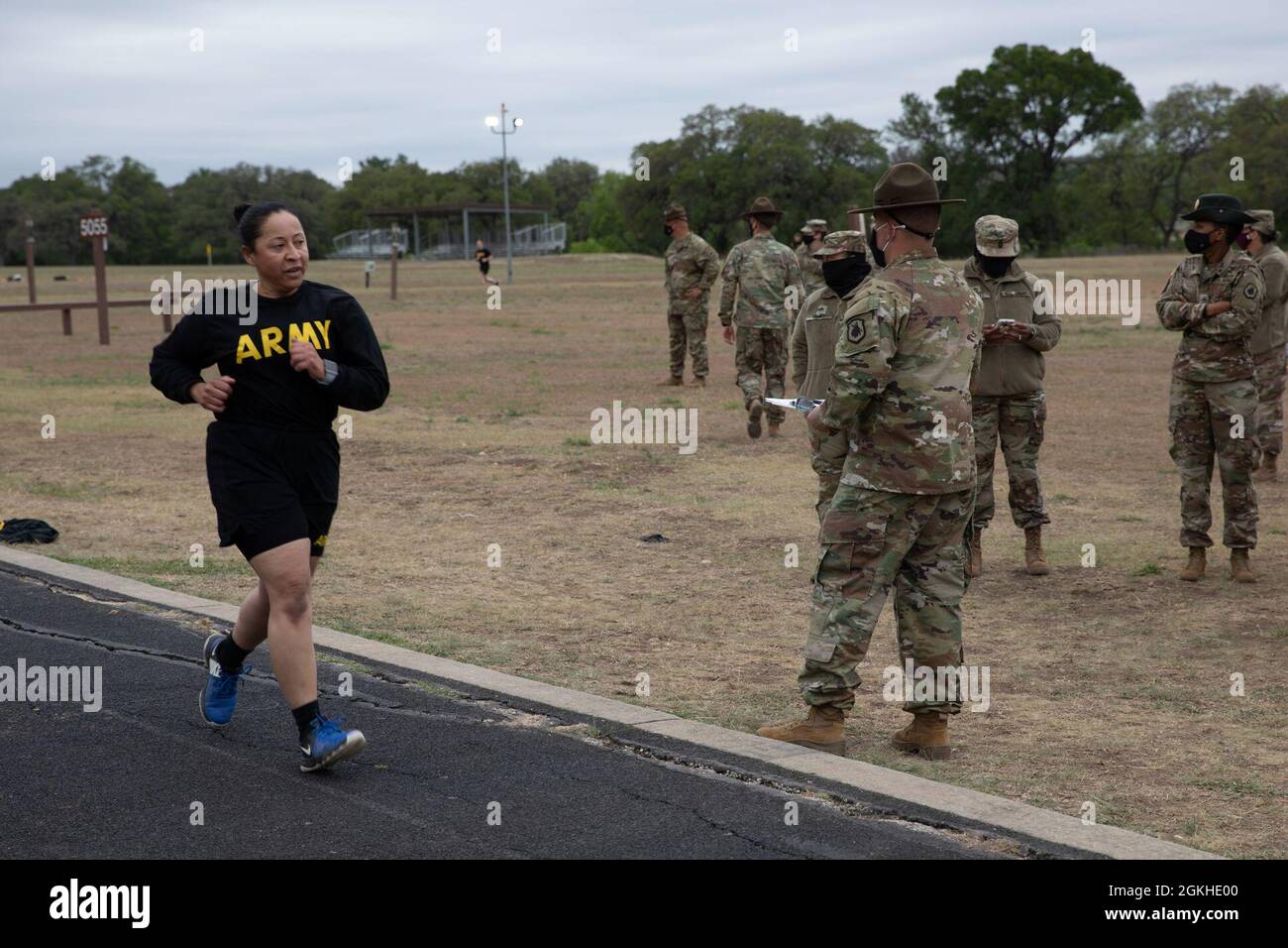 U.S. Army Drill Sergeants track their Soldier’s time who are performing ...