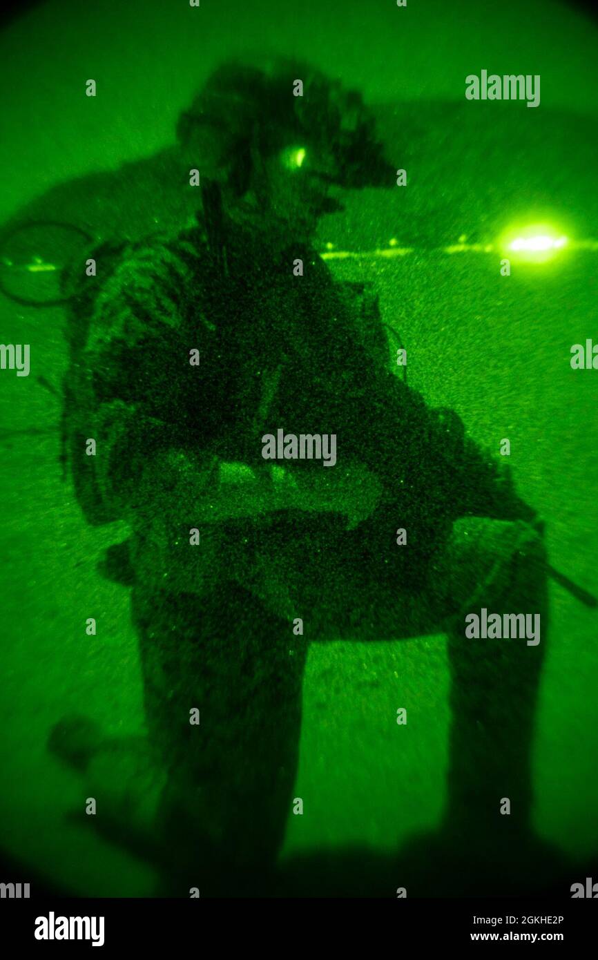 A U.S. Marine with the All Domain Reconnaissance Detachment, 11th ...