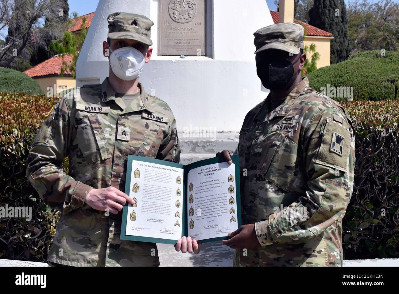 Sgt. Michael Muhlig, paralegal noncommissioned officer, left, and Staff ...
