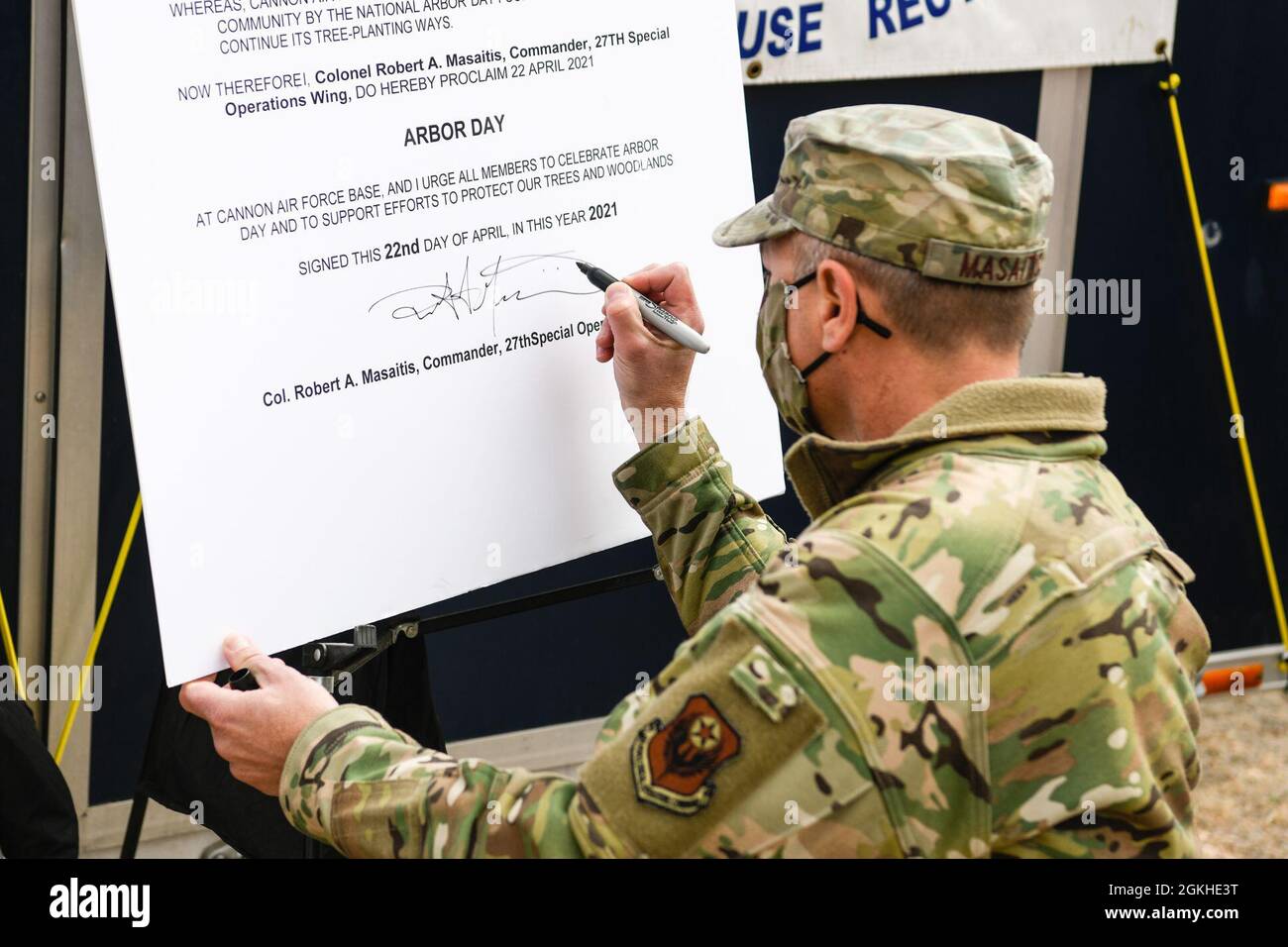 The 27th Special Operations Wing commander, Col. Robert A. Masaitis ...