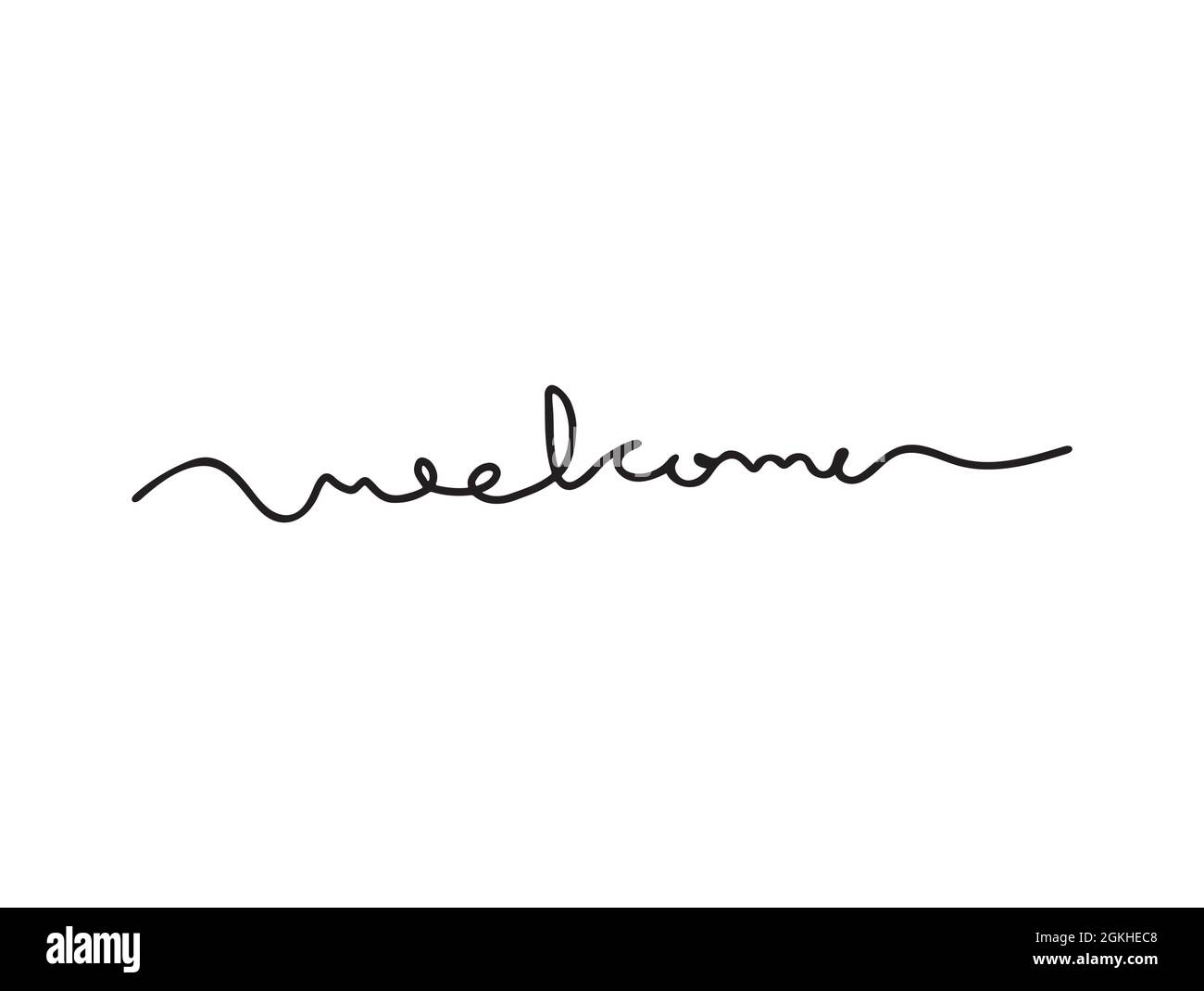 welcome. Inspirational quote about happiness. Modern calligraphy phrase ...