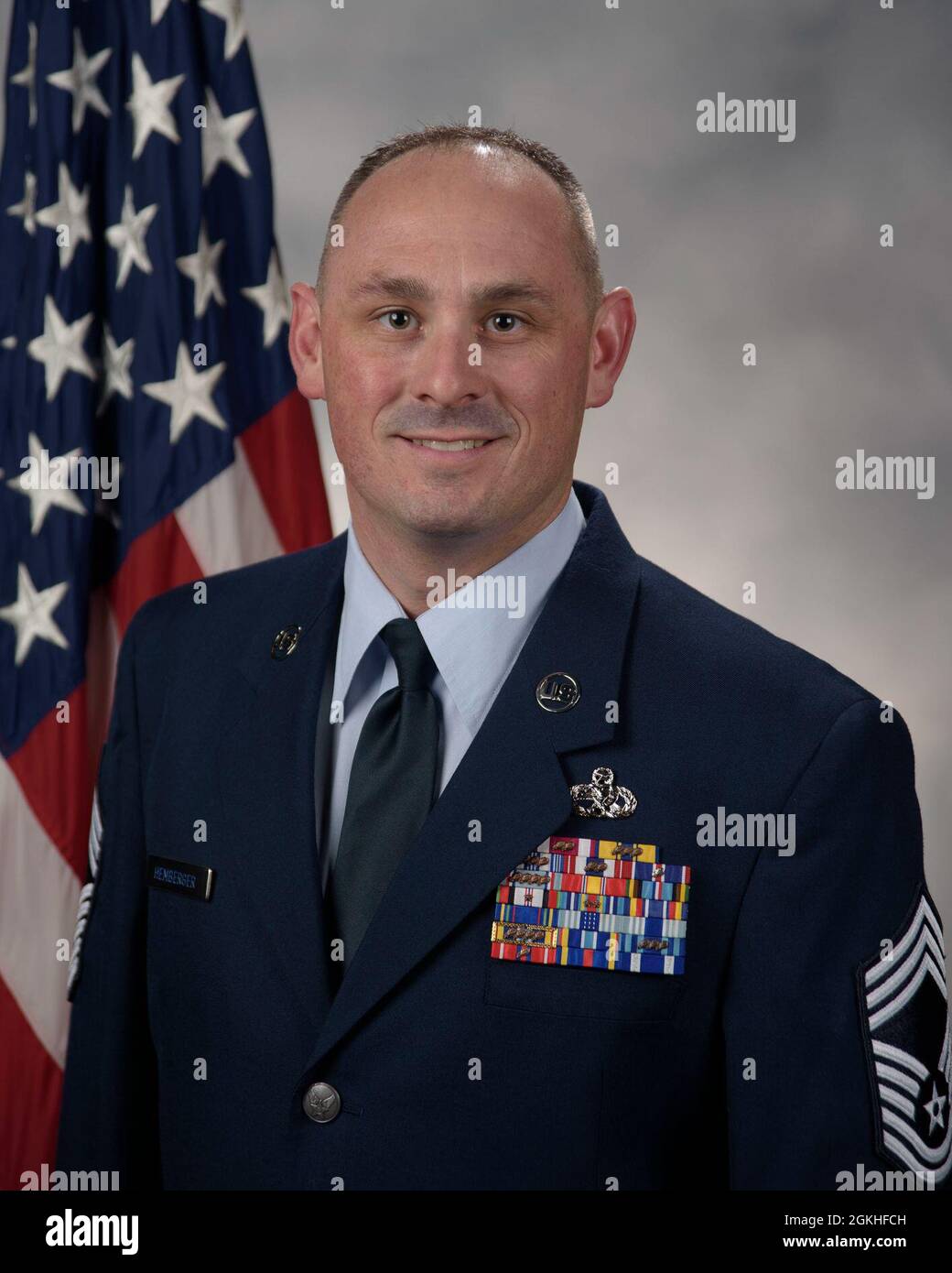 Chief Master Sgt. Aaron Hemberger official photo Stock Photo - Alamy
