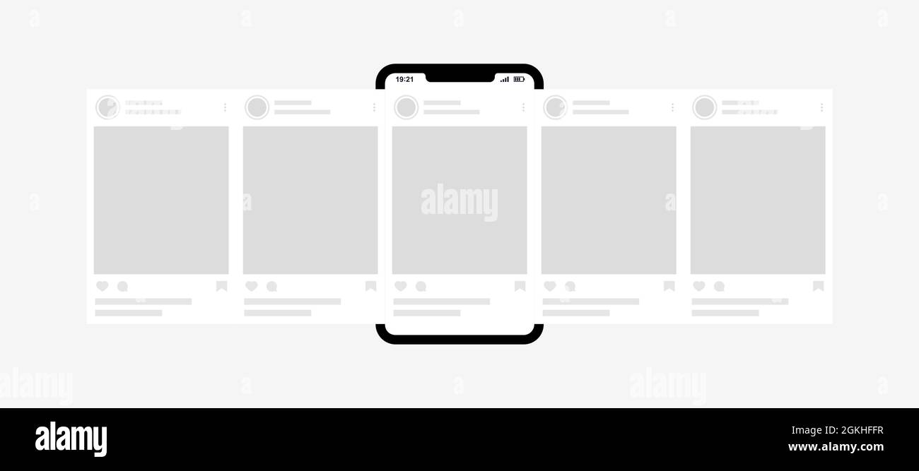 Carousel interface post with realistic smartphone design. Carousel post ...