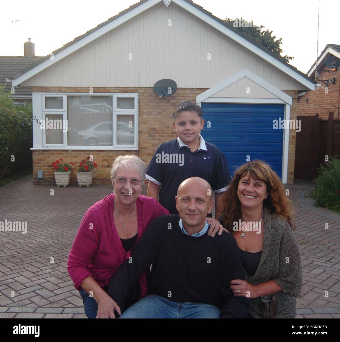 DARRAN PRITCHARD WITH HIS FAMILY OUTSIDE THE HOUSE HIS CHILDHOOD HOME ...