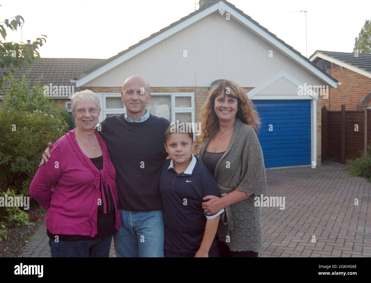 DARRAN PRITCHARD WITH HIS FAMILY OUTSIDE THE HOUSE HIS CHILDHOOD HOME ...