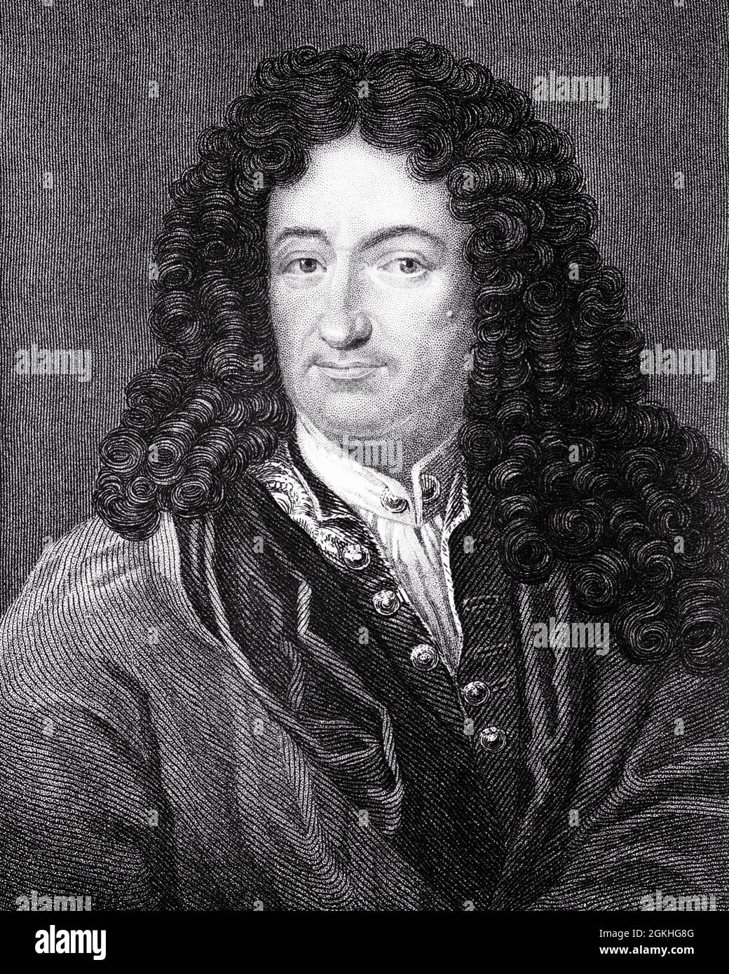 1660s PORTRAIT OF GERMAN MATHEMATICIAN PHILOSOPHER GOTTFRIED WILHELM ...