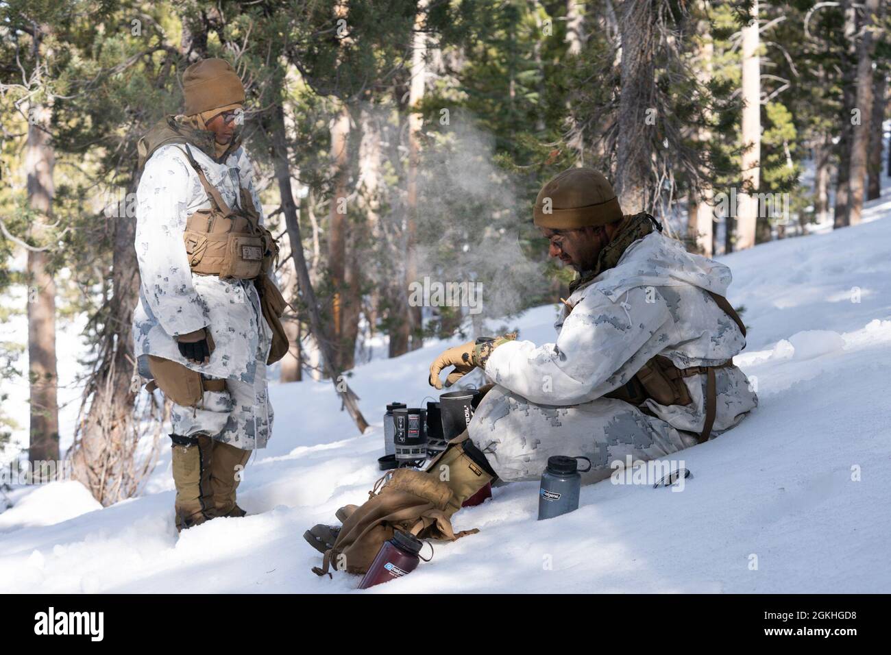 U.S. Marine and Sailors with 2nd Battalion, 5th Marine Regiment, melt ...
