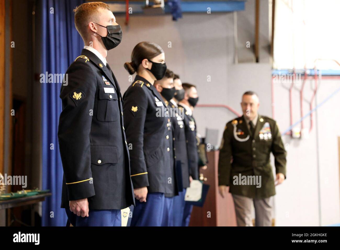 Spc. Keith Harp, INTG, awaits the announcement of the Military ...