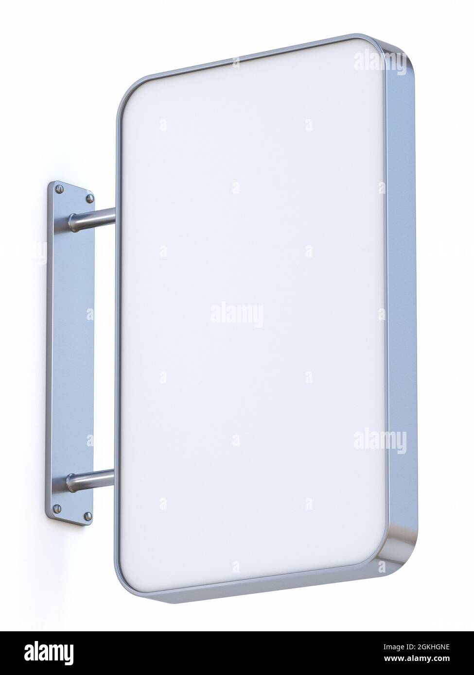 Vertical rectangular sign board 3D rendering illustration isolated on ...