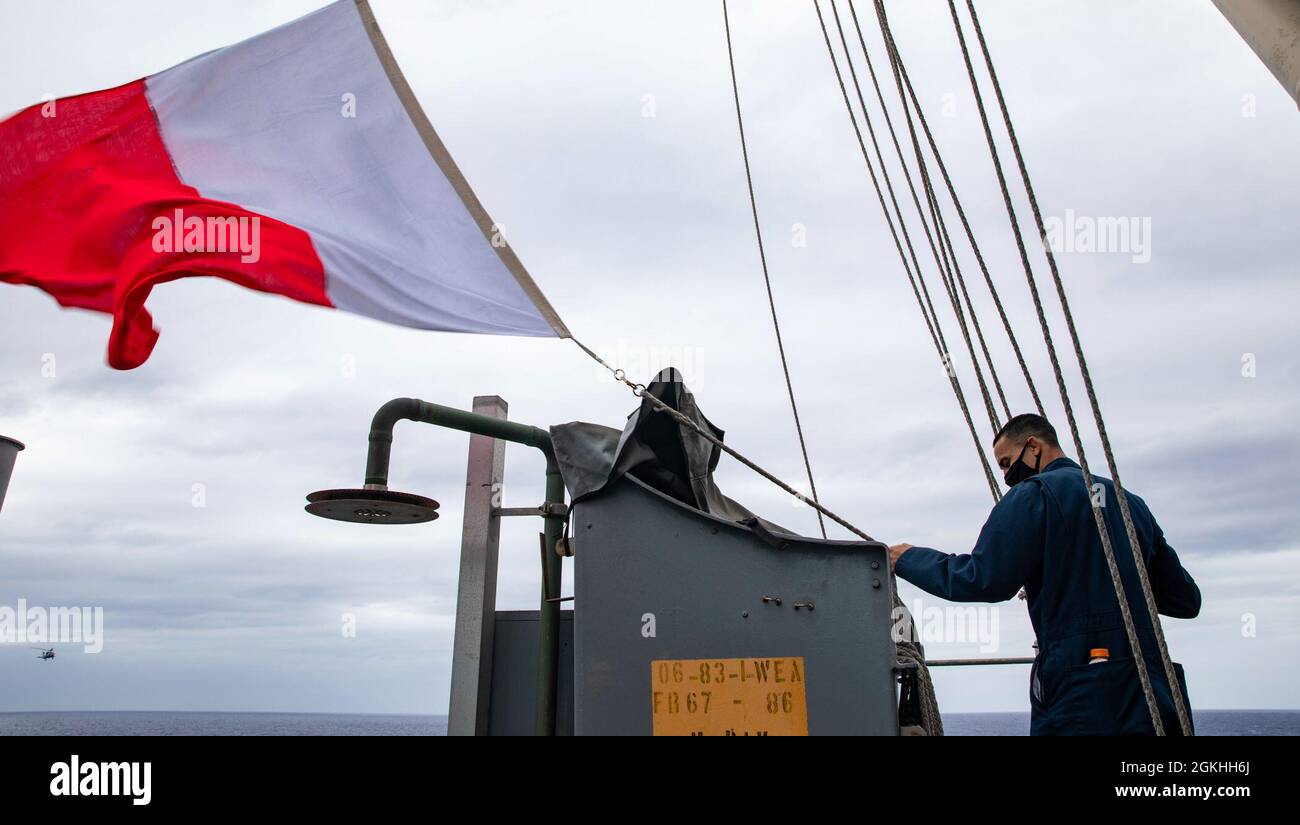 PACIFIC OCEAN (April 23, 2021) – U.S. Navy Quartermaster 2nd Class Cody ...