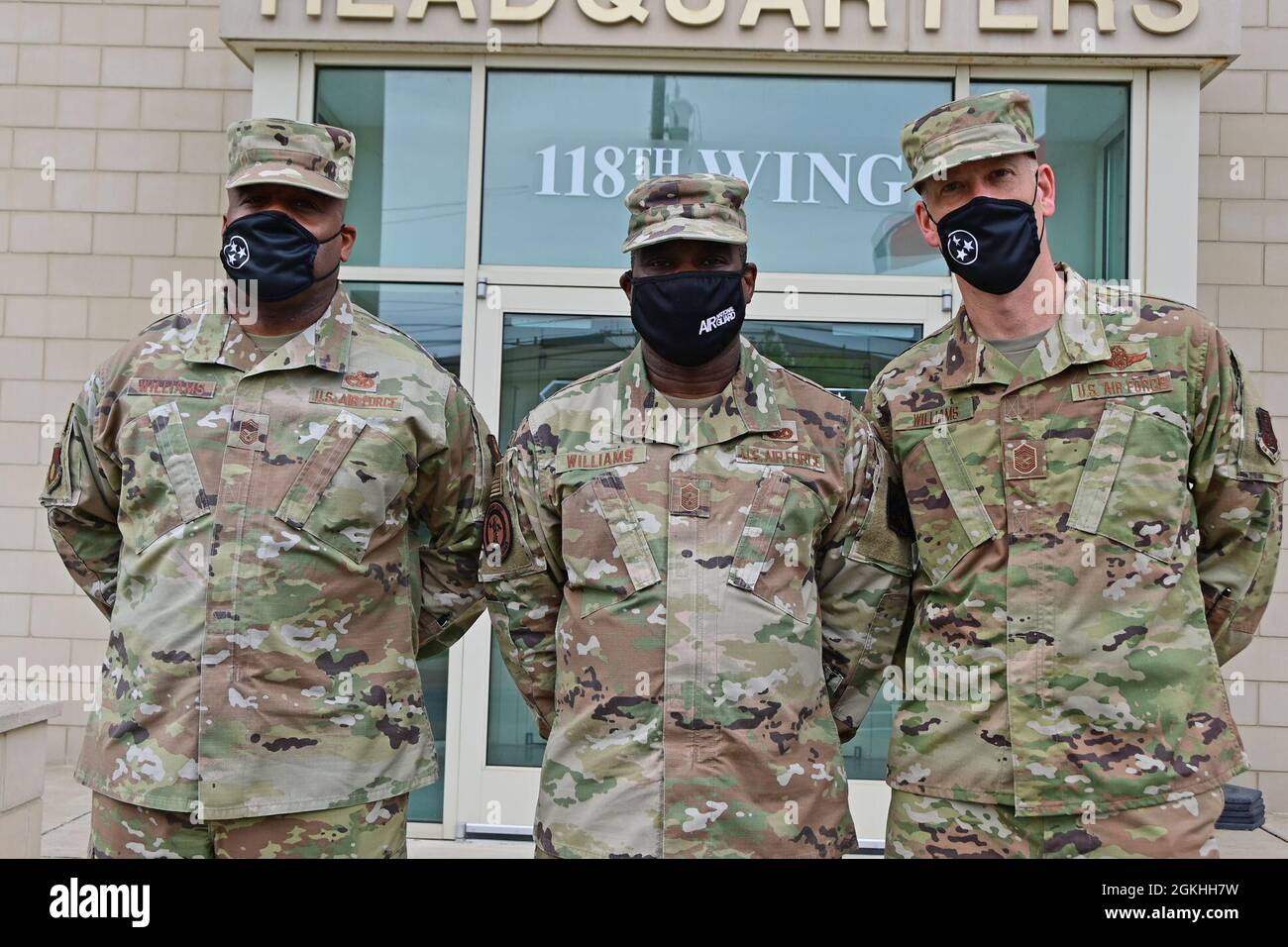 From left: U.S. Air Force Chief Master Sgt. Ben Williams, left, command ...