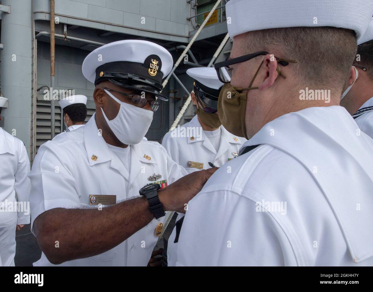 PACIFIC OCEAN (April 23, 2021) U.S. Navy Command Master Chief Benjamin ...