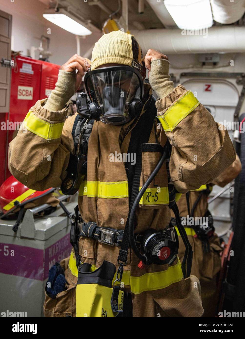 PACIFIC OCEAN (April 23, 2021) U.S. Navy Damage Controlman 3rd Class ...