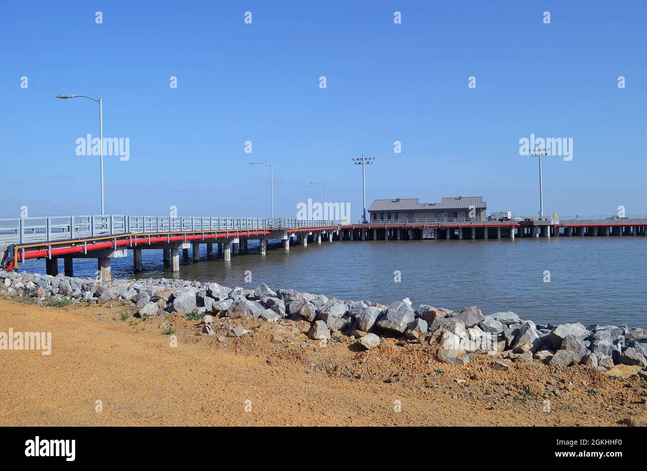 The new Wharf 2 at Military Ocean Terminal Concord is seen on April 23 ...