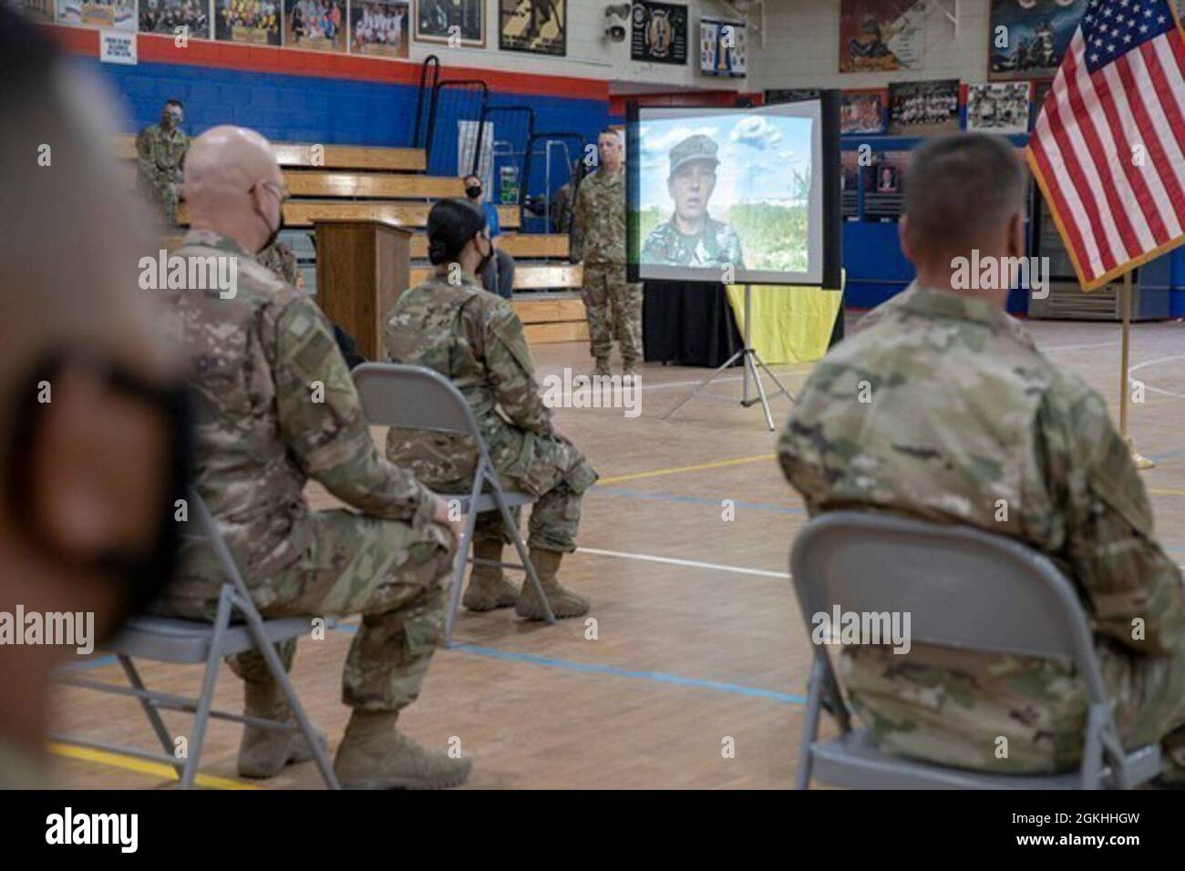 Chief of the U.S. Army Reserve, Lt. Gen. Jody J. Daniels, speaks to 13 ...