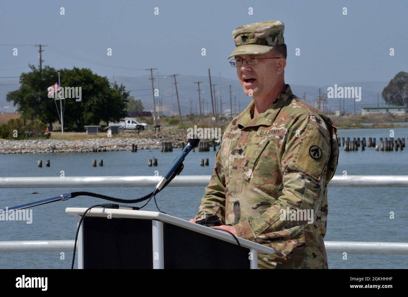 Lt. Col. Luke Clover, Commander MOTCO 834th Transportation Battalion ...