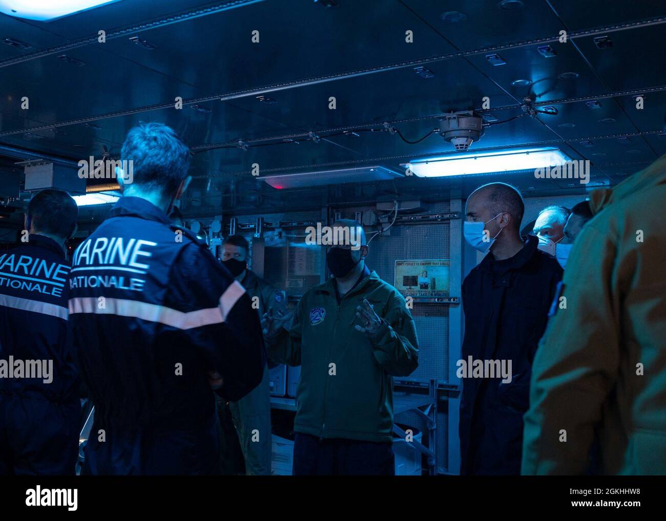 French Armaments Procurements Agency (DGA) members receive a brief from ...