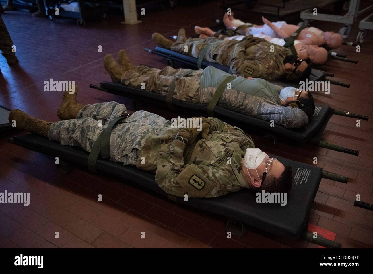 Exercise players participating as patients for the Saber Guardian ...