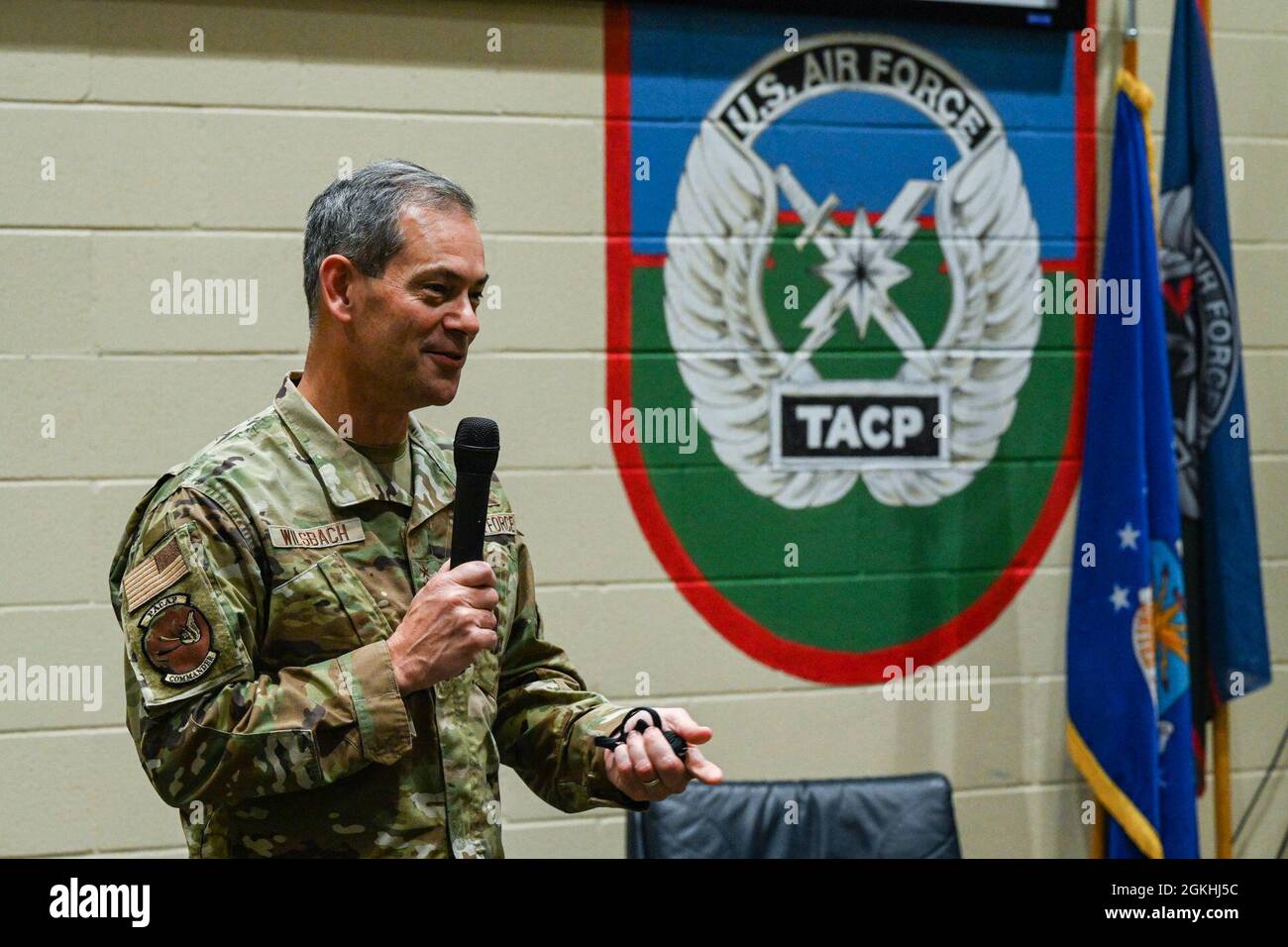 U.S. Air Force Gen. Ken Wilsbach, Pacific Air Forces commander, speaks ...
