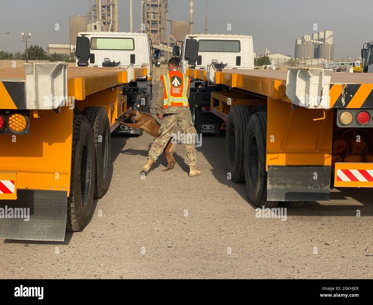 Spc, Joseph Clemens, canine handler, deployed as part of ASG-KU DES ...