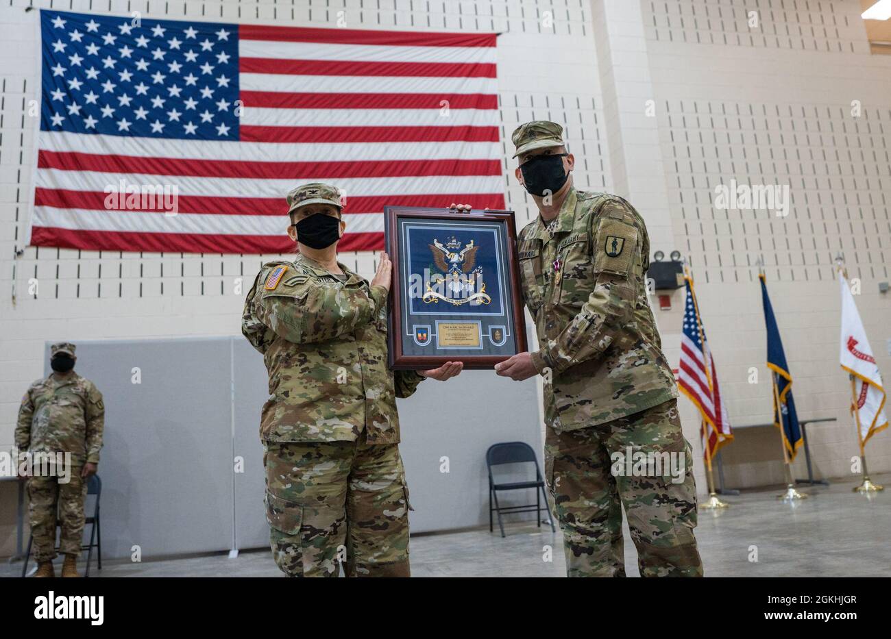 U.S. Army Command Sgt Maj. Marc Maynard, the outgoing CSM of the 106th ...