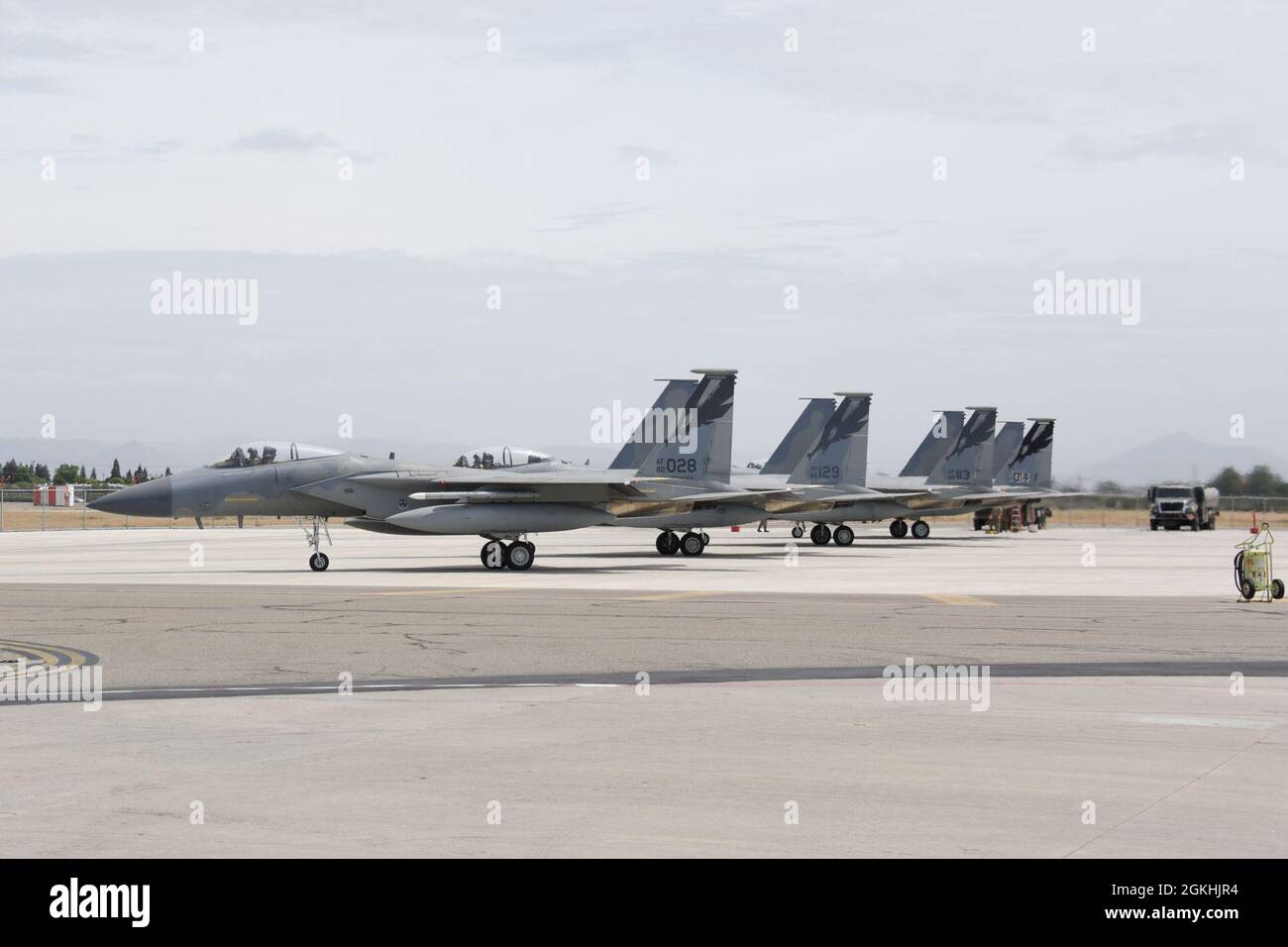 F-15 Eagles form the California Air National Guard’s 144th Fighter Wing ...