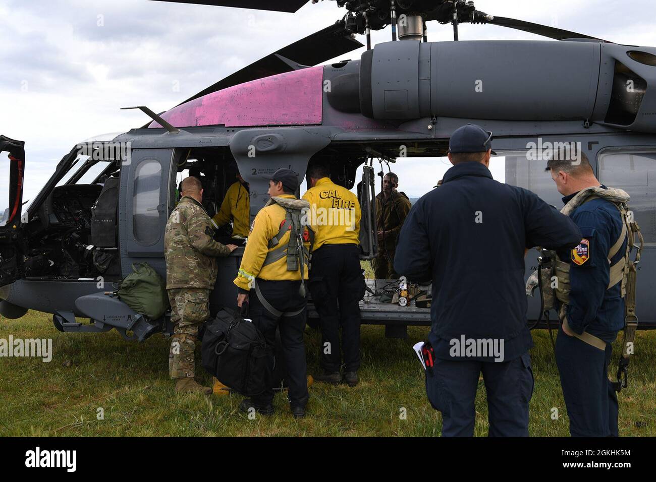 Members of the California Air National Guard’s 129th Rescue Wing brief ...