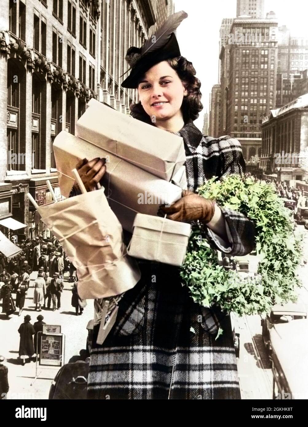 Busy shopping street 1930s hi-res stock photography and images - Alamy