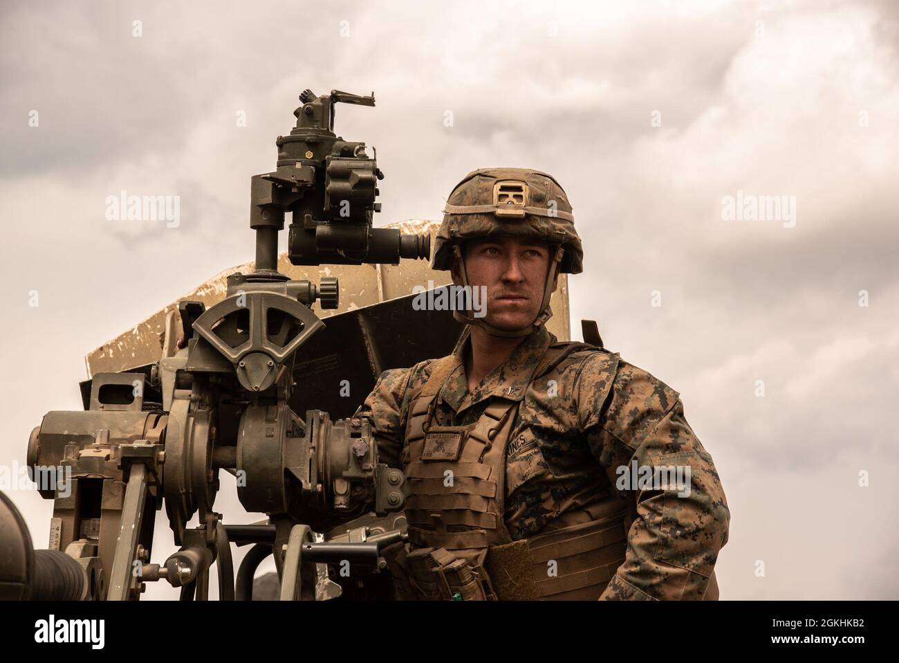 U.S. Marine Corps Lance Cpl. Garrett Giltner, a field artillery ...