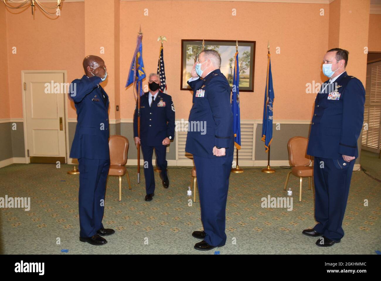 U.S. Air Force Lt. Col. Elmer McDaniel, commander of the 117th Air ...