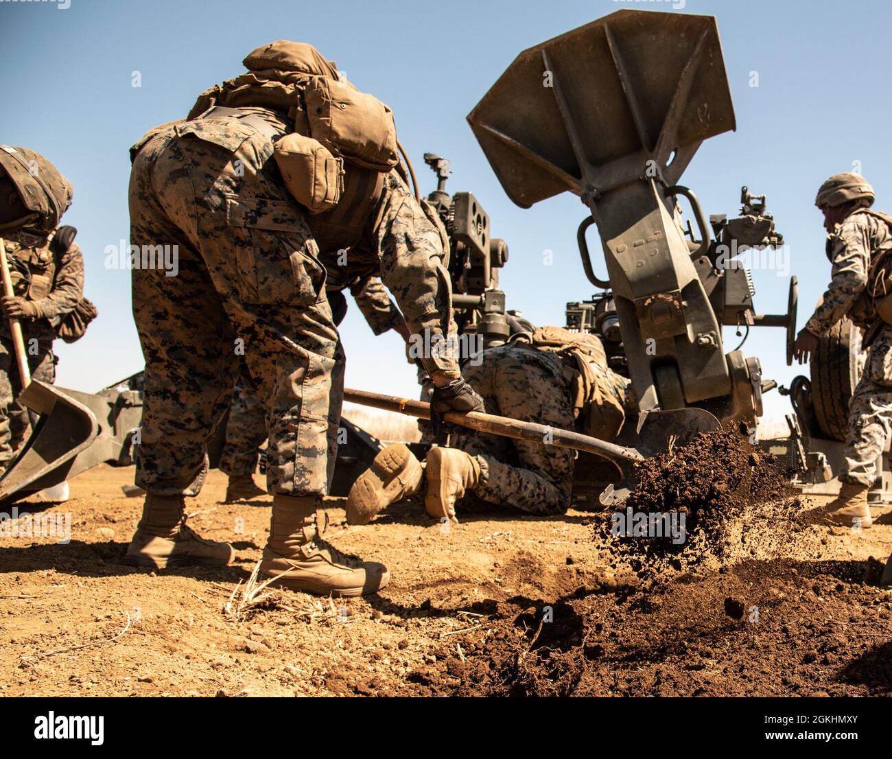 U.S. Marine Corps Lance Cpl. Kobe Avila, a field artillery cannoneer ...
