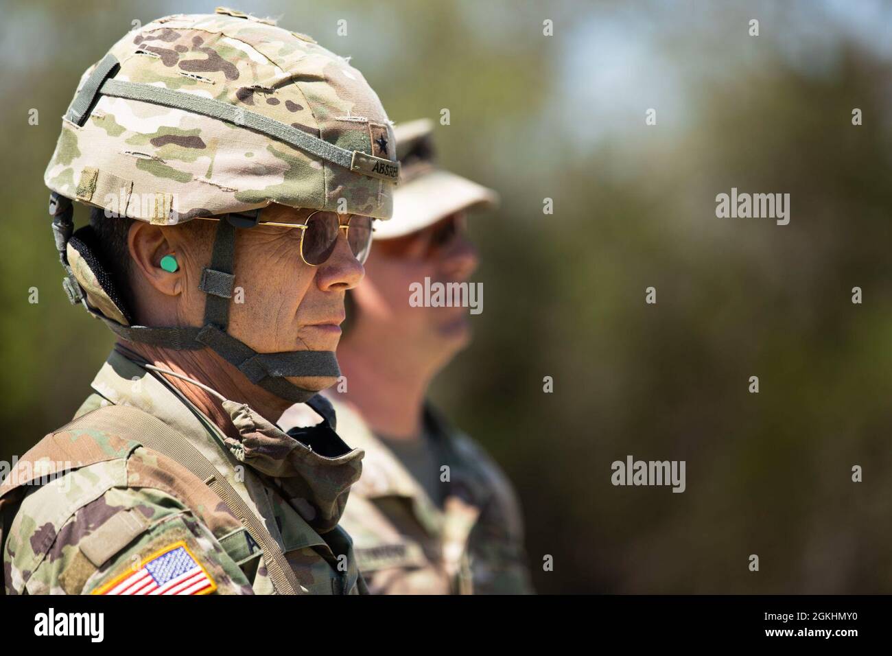 U.S Army Brig. Gen. Donald Absher with Headquarters and Headquarters ...