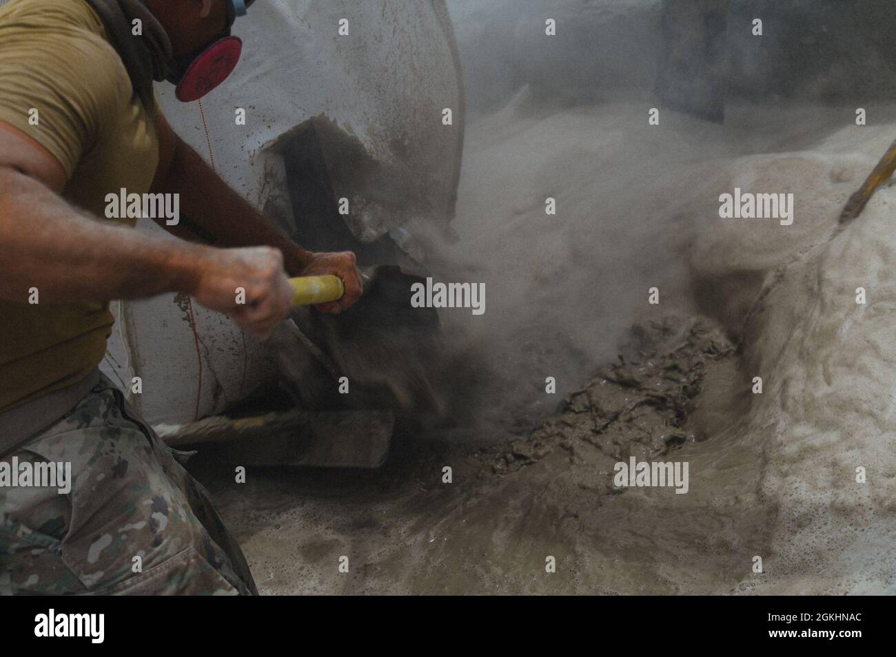 Airmen assigned to the 379th Expeditionary Civil Engineer Squadron fill ...