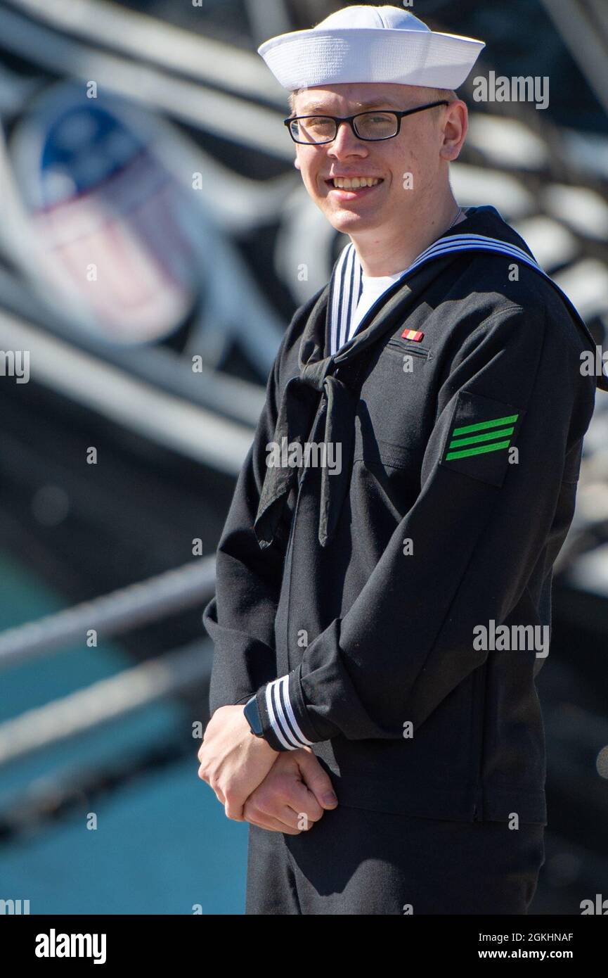 BOSTON (April 26, 2021) Airman Adam Cluckie, from Fort Wayne, Indiana ...