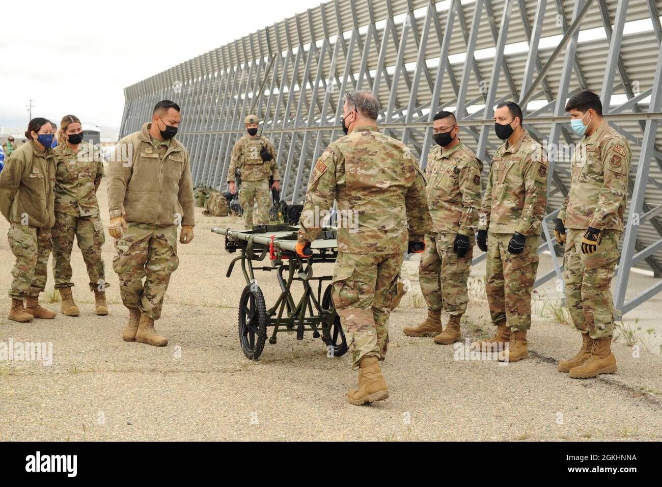 Reserve Citizen Airmen practice patient litter carry during Exercise ...