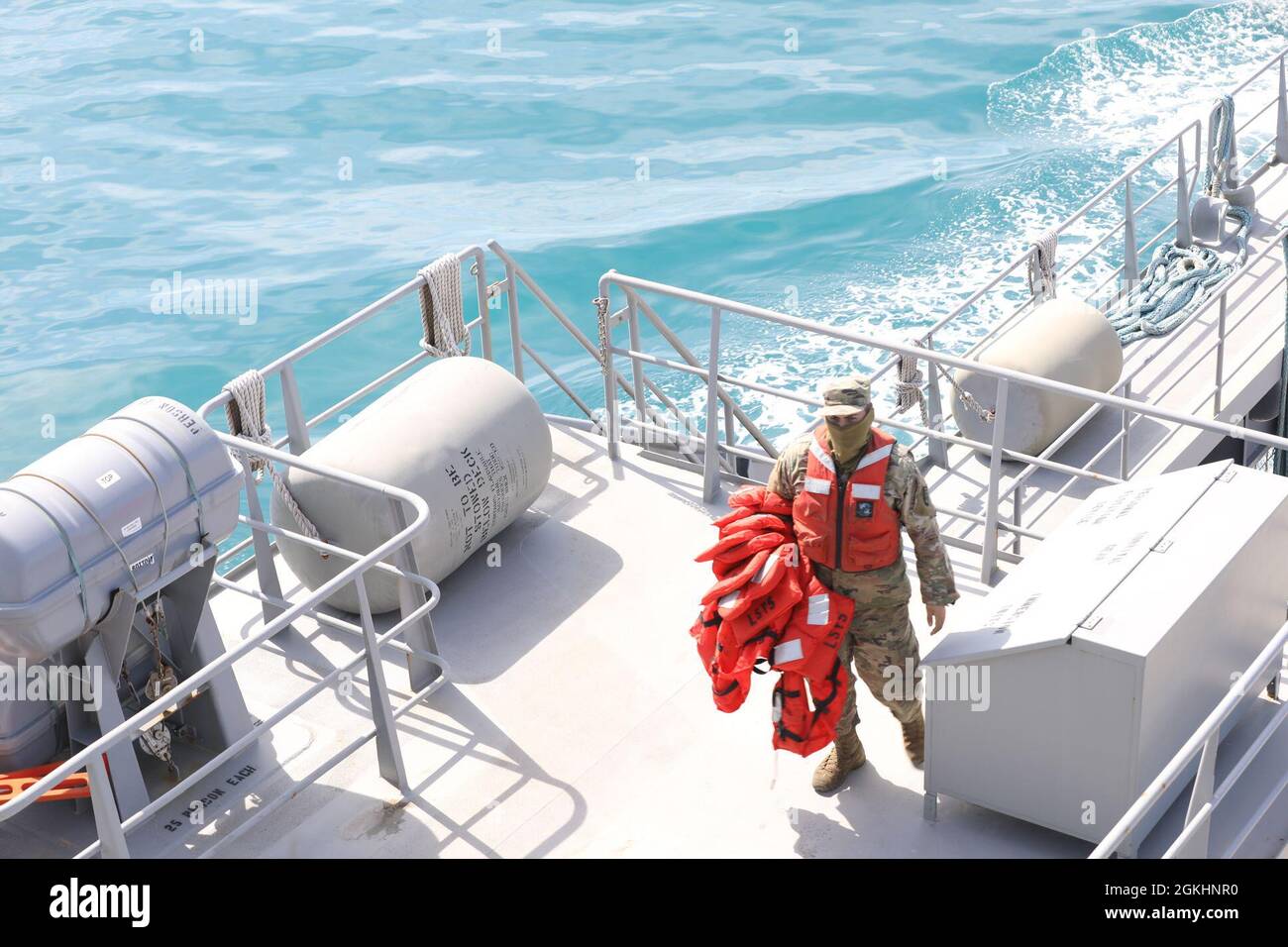 U.S. Army Sailor with the 1099th Transportation Co., 259th ...