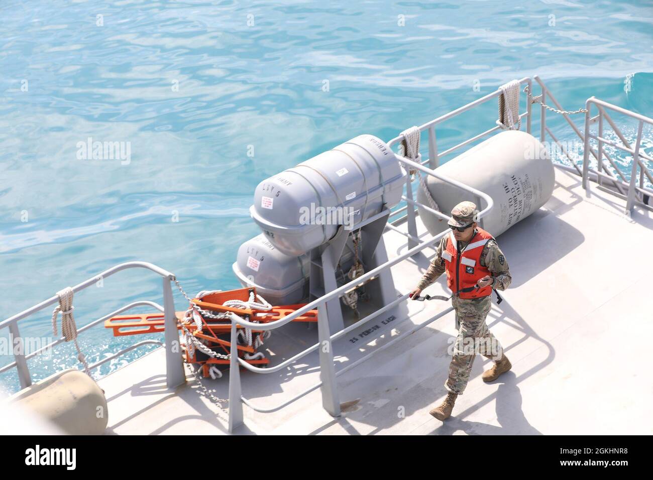 U.S. Army Sailor with the 1099th Transportation Co., 259th ...