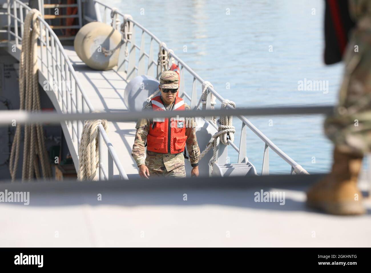 U.S. Army Sailor with the 1099th Transportation Co., 259th ...