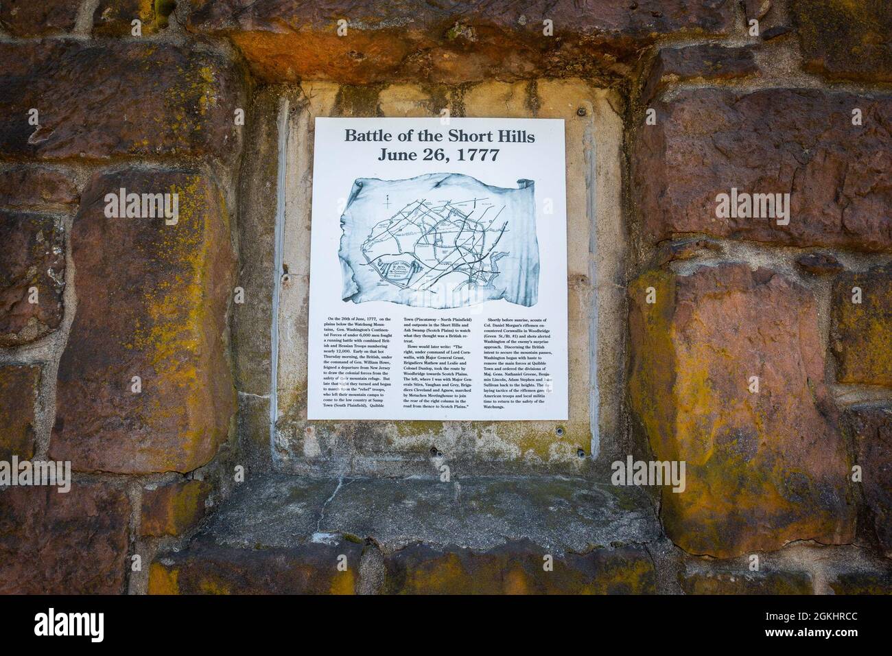 Information panels on the monument dedicated to the Battle of Short ...